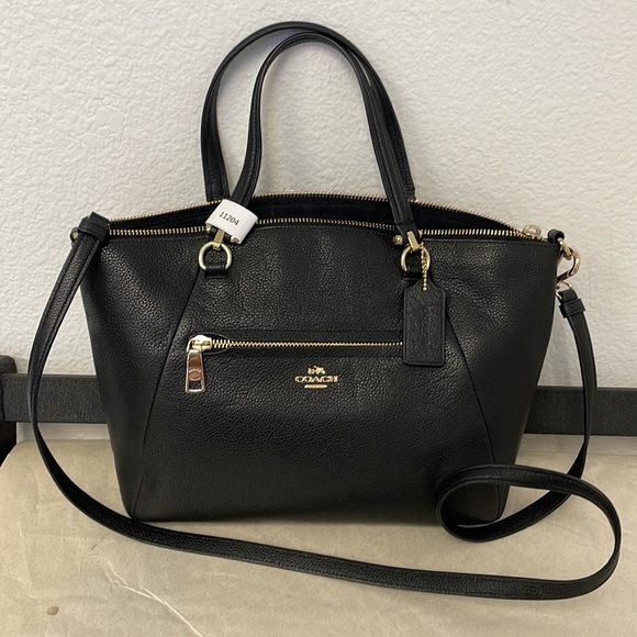 Coach | Bags | Coach Prairie Pebble Black Leather Satchel | Poshmark